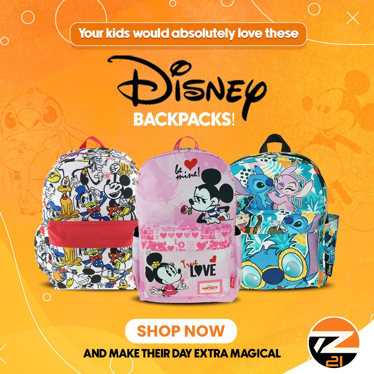 #1 Disney Mickey & Minnie Backpacks Online Collections - Trendy Zone 21